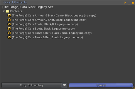Second Life Marketplace - [The Forge] Cara Black Legacy Set