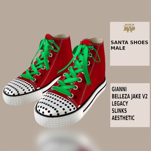 Second Life Marketplace - WAD DESIGNS SANTAS SHOES MALE