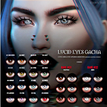 Second Life Marketplace - [ Conviction ] Lucid Eyes (LAVENDER) /COMMON/