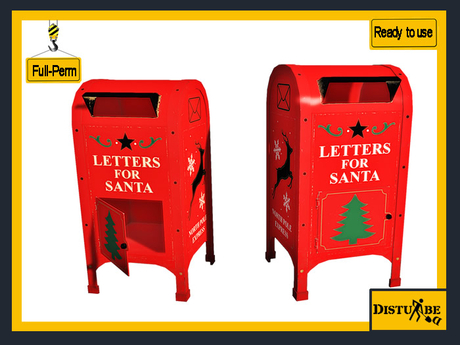 Second Life Marketplace - ::DisturbeD:: Santa Post Box - FULL PERM MESH