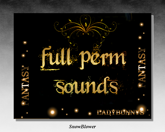 Second Life Marketplace - Bunny's Sounds-Snowblower (full perm)