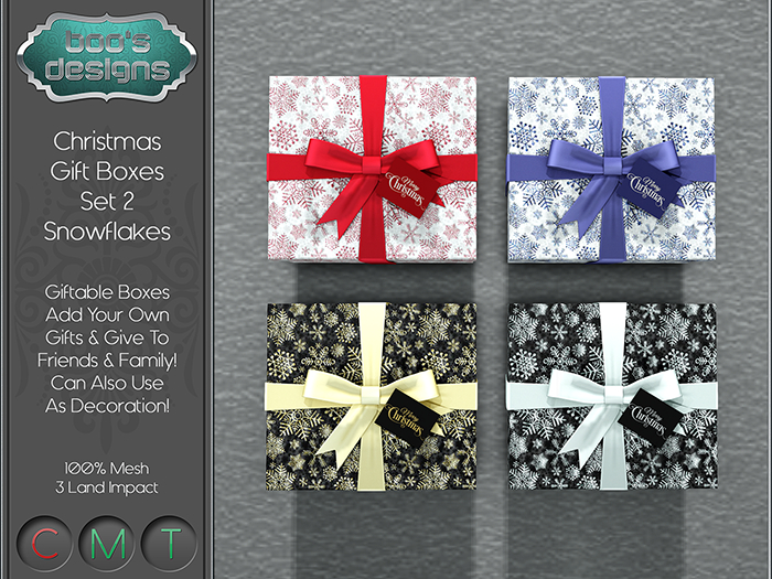 Second Life Marketplace - *BD* CHRISTMAS GIFT BOXES - SET 2 ...