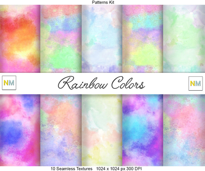 Second Life Marketplace - Rainbow Colors Wallpaper Builders Kit 10 ...