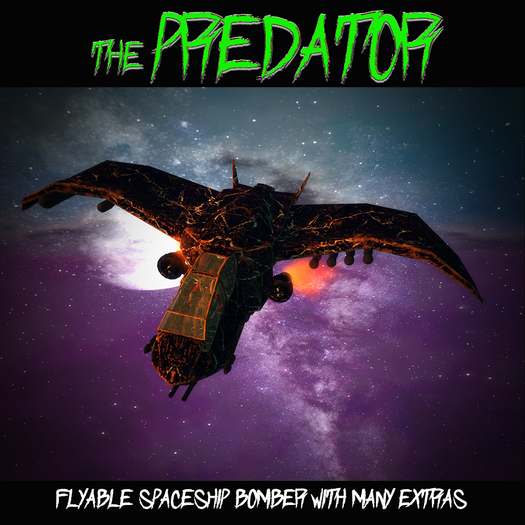 Second Life Marketplace - The Predator Spaceship Bomber SciFi Plane ...