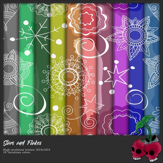 Second Life Marketplace - *Crazy Cherry* Stars & Flakes - Unpack hud
