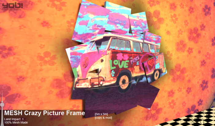Second Life Marketplace - YOB! Mesh Crazy Picture Frame - Vintage ...