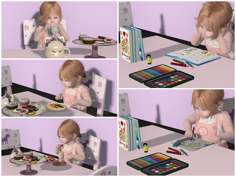 Second Life Marketplace - Table and Chair Unicorn -TD / BEBE