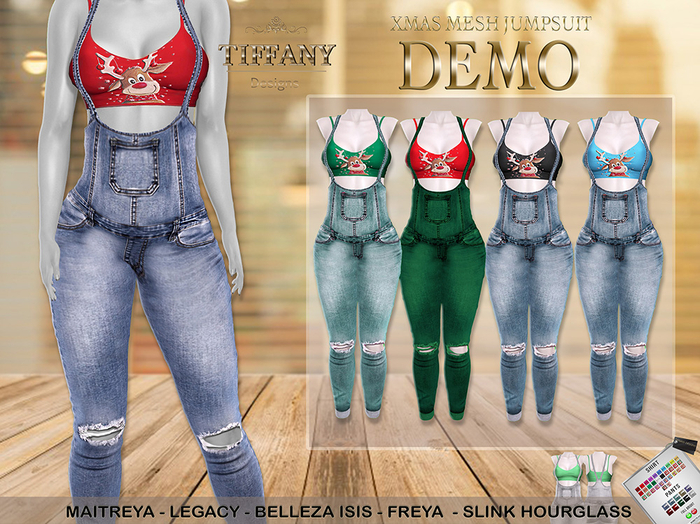 Second Life Marketplace - ::TD:: XMAS Mesh Jumpsuit ~ 32 Textures HUD DEMO