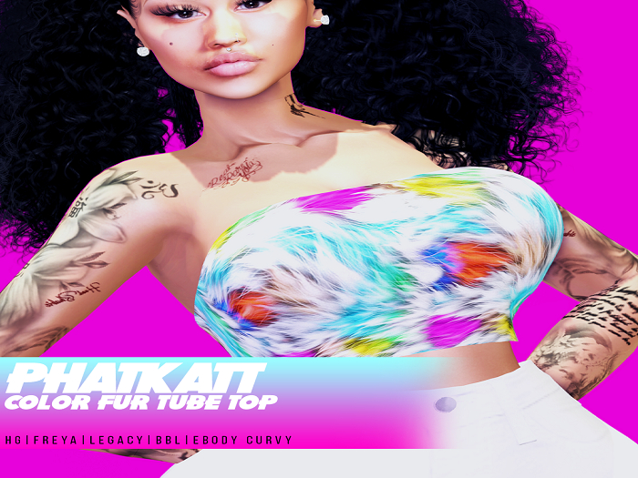 Second Life Marketplace - PHATKATT:: COLOR FUR TUBE TOP