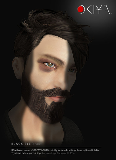 Second Life Marketplace - OKIYA. Black Eye set DEMO (bruise, injury ...
