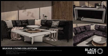 Second Life Marketplace - BLACK NEST / Mukava Coffee Table