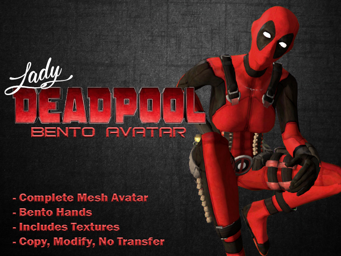 Second Life Marketplace - Deadpool Female Bento Avatar