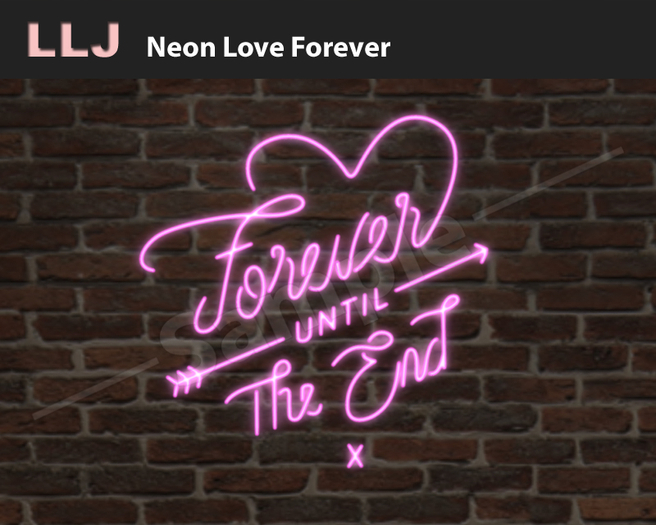 Second Life Marketplace - LLJ Neon Love Forever Until The End
