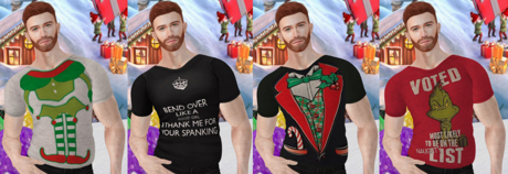 Second Life Marketplace - Men's Holiday Shirts with Texture HUD **GIFT**