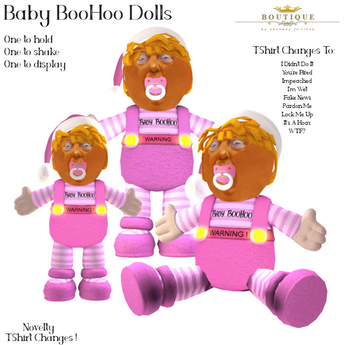 Second Life Marketplace - COLLECTIBLE - Baby BooHoo Dolls (Wear To Unpack)