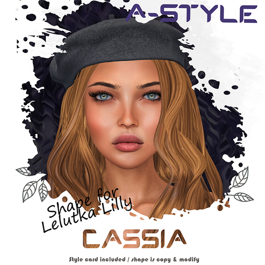Second Life Marketplace - A- Style : Cassia (shape for Lelutka Lilly)