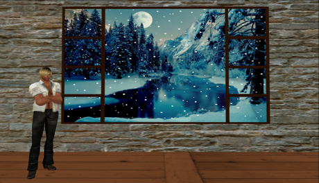 Second Life Marketplace - Faux Window, Moon w/ snow animation