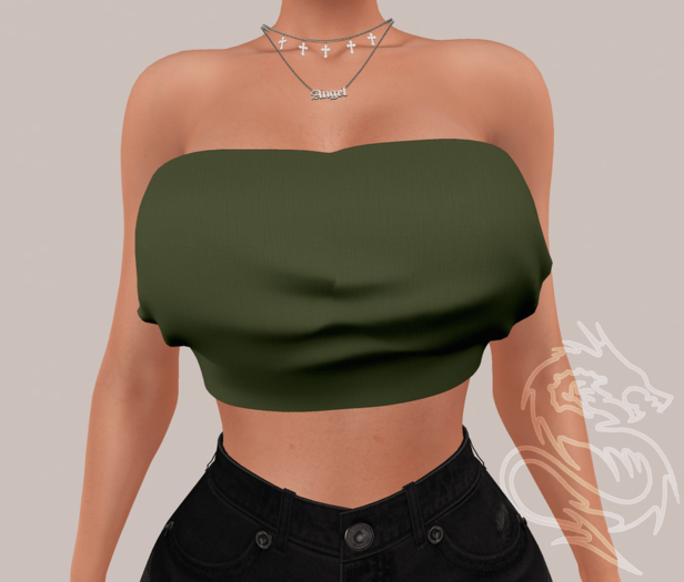 Second Life Marketplace - Baesics - Aria Top - Chive