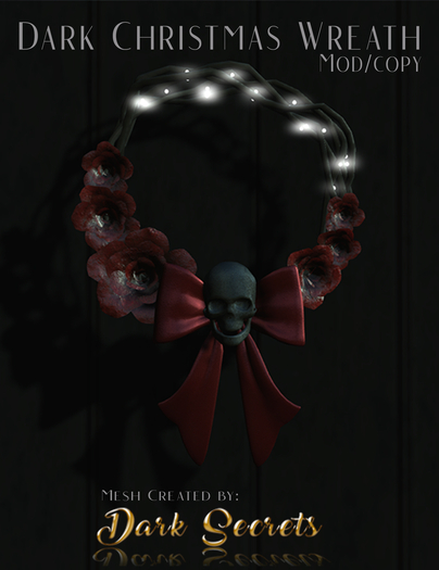 Second Life Marketplace - Dark Secrets - Dark Christmas Wreath