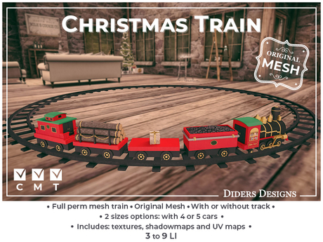 Second Life Marketplace - Mesh Christmas Train with scripts full perm ...