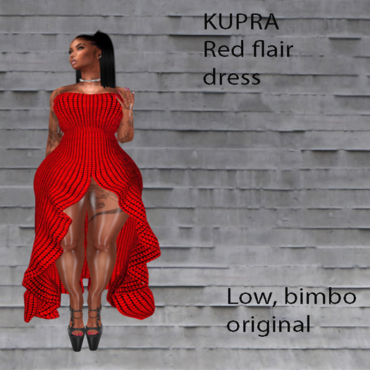 Second Life Marketplace - Red Kupra Flare Dress
