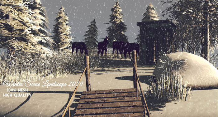 Second Life Marketplace - [SIMPLE] Winter Scene Landscape ll 2020
