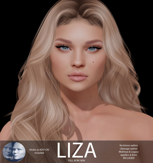 Second Life Marketplace - Wear me HONEY LIZA GENUS SKIN BOM & OMEGA
