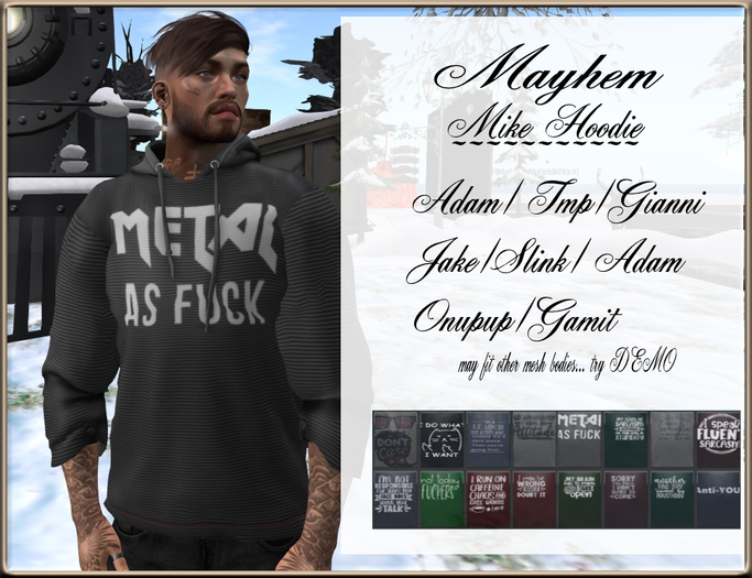 Second Life Marketplace - Mayhem Unpacker HUD Mike Hoodie
