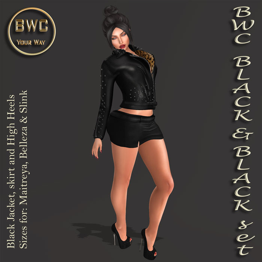 Second Life Marketplace Bwc Black And Black Set