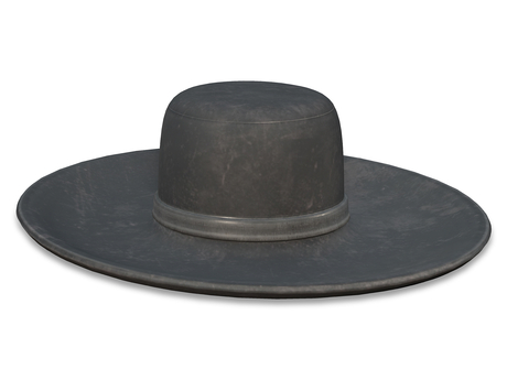 Second Life Marketplace - Full Perm Wide Brim Round Black Hat - Non ...