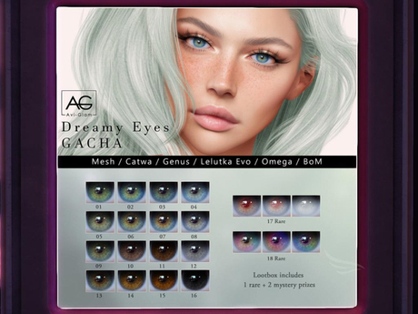 Second Life Marketplace - AG. Dreamy Eyes Gacha - BoM - 01
