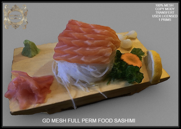 Second Life Marketplace - GD MESH FULL PERM FOOD SASHIMI
