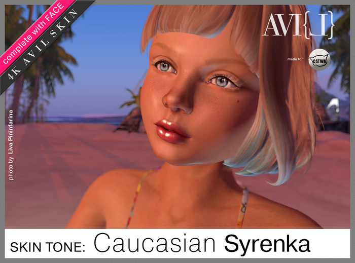 Second Life Marketplace - ♥ AVI(L) HUD Master: Skin Caucasian Syrenka ...