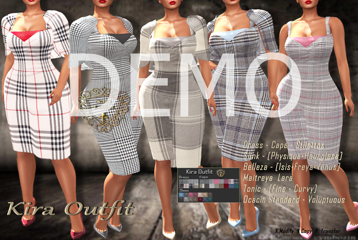 Second Life Marketplace - DEMO - Nala Design - Kira Outfit - For Mesh ...