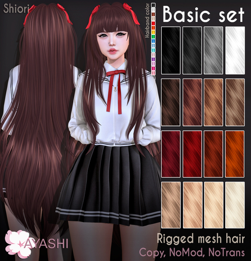 Second Life Marketplace - [^.^Ayashi^.^] Shiori hair-Basic set