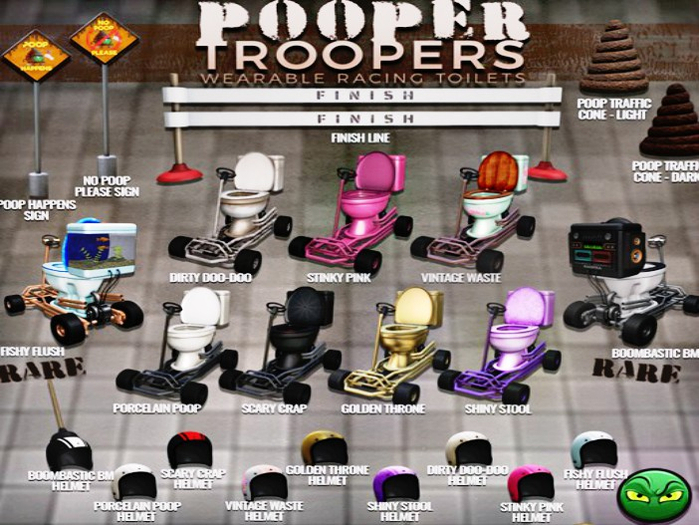 Second Life Marketplace - MadPea Pooper Troopers - Poop Traffic Cone ...