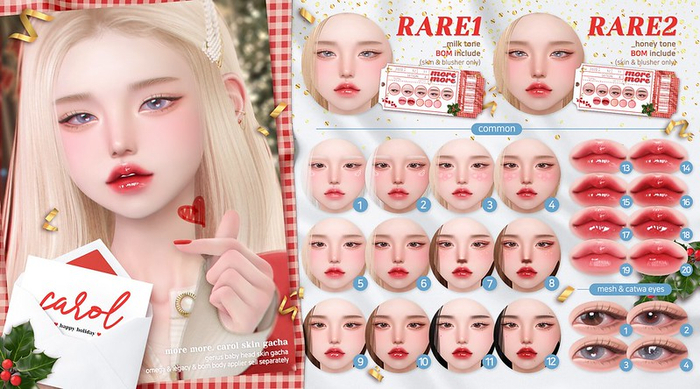 Second Life Marketplace - more more. carol skin gacha_7 (genus) (box)