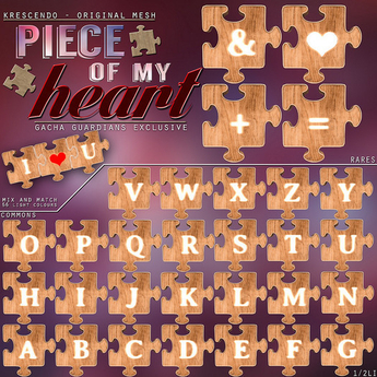 Second Life Marketplace - [Kres] Piece of my Heart - D BOXED
