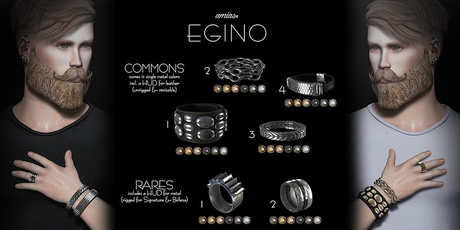 Second Life Marketplace - amias - EGINO bracelet 2 rose gold - !REZ ME!