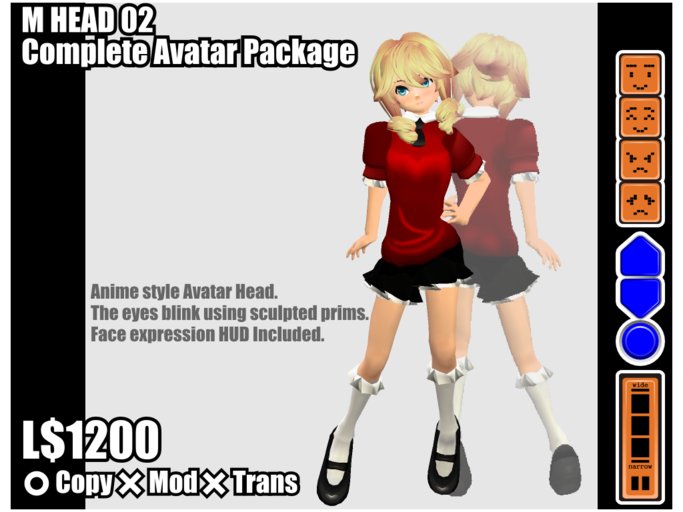 Second Life Marketplace - M HEAD 02 Complete Avatar Package