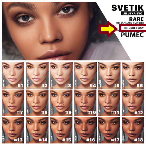 Second Life Marketplace - RARE 3 ---Svetik SKIN SET --- JUNE / JULY