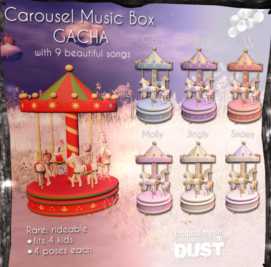 Second Life Marketplace - DUST: Carousel Music Box Jingly [rezz to open]