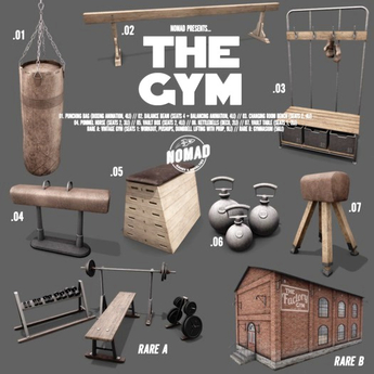 Second Life Marketplace - NOMAD // THE GYM FULL SET W/RARES