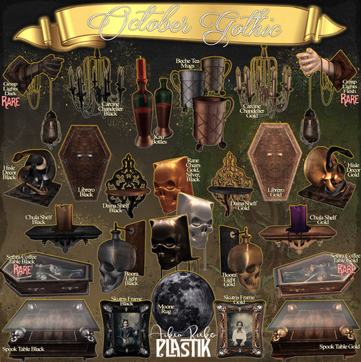 Second Life Marketplace - :[P]:- October Gothic COMPLETE W/5RARES