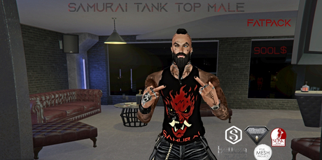 Second Life Marketplace - Samurai Tank Top Male Fatpack