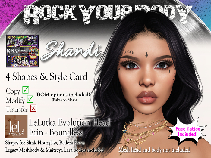 Second Life Marketplace - Rock Your Body Shapes SHANDI (For LeLutka ...