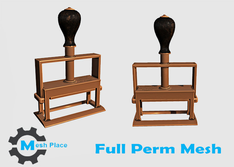 Second Life Marketplace - Mesh Place - Old Rubber Stamp - Full Perm Mesh