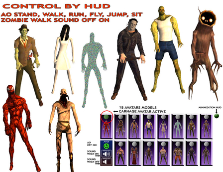 Second Life Marketplace - 15 Avatars in 1. Monsters and Zombies