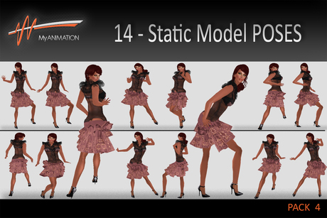 Second Life Marketplace - MyANIMATION 14 Model POSES Pack 4 COPY Version