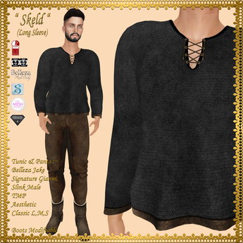 Second Life Marketplace - .: HD :. Skeld Long Sleeve Brown Leather ...